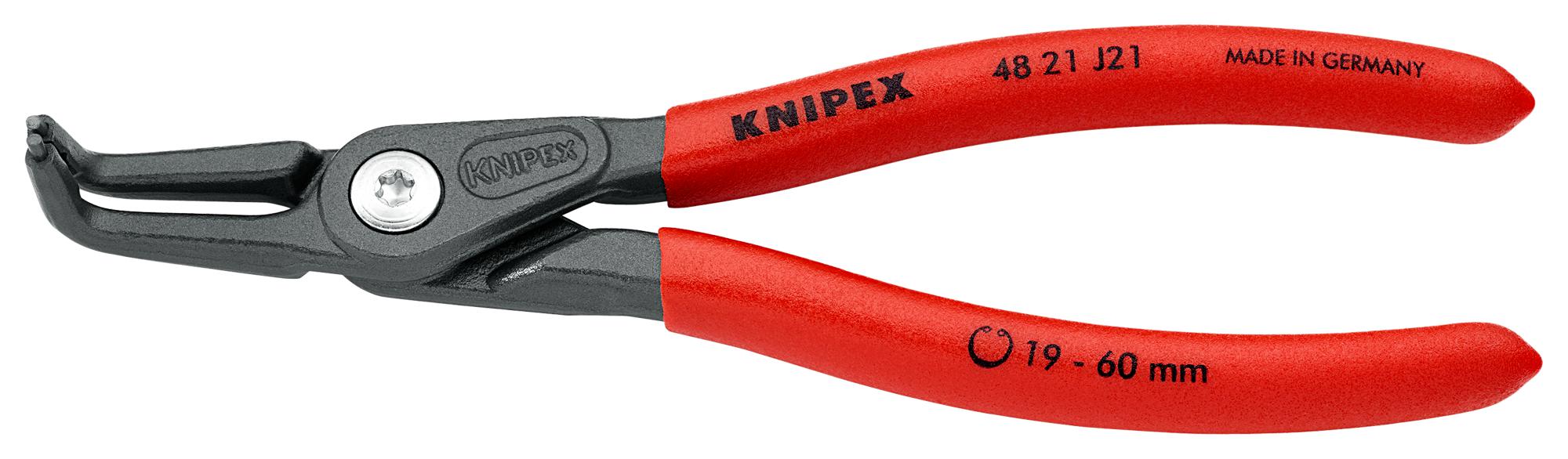 48 21 J21 - Knipex - J21 Precision Bent Tip Internal Circlip Pliers with Non-slip Plastic Coated ...
