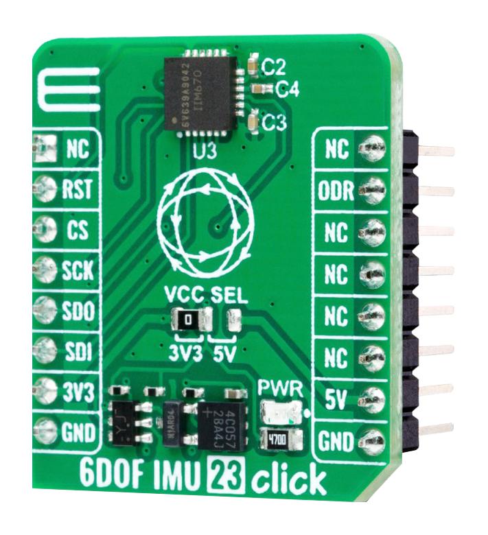 MIKROE-5999 - Mikroelektronika - Add-On Board, 6DOF IMU 23 Click, IIM-20670 | element14 Korea