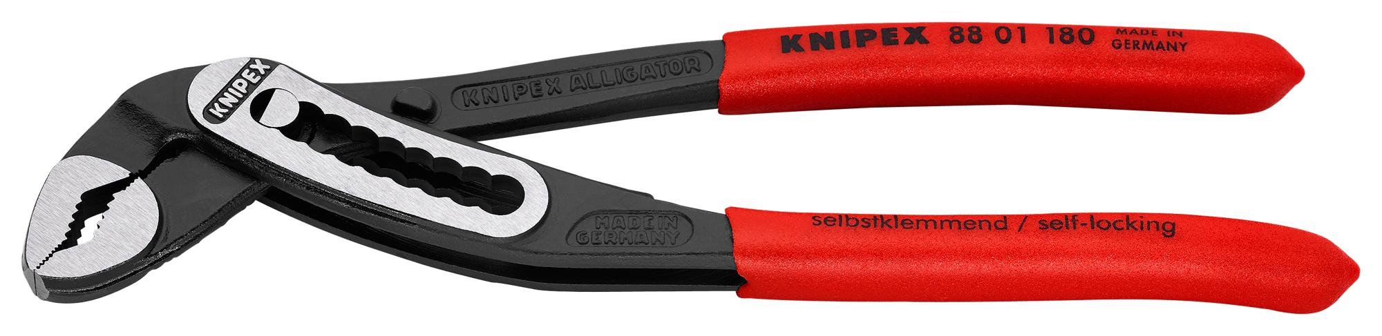 88 01 180 - Knipex - 180mm Water Pump Pliers with Non-slip Plastic ...