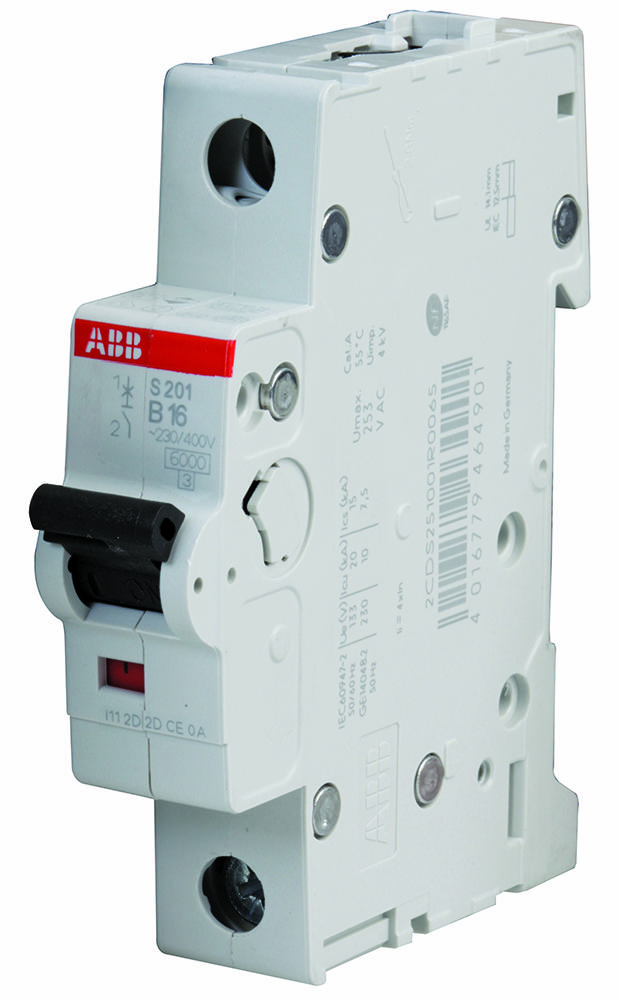 S201-B16 - Abb - Thermal Magnetic Circuit Breaker, Miniature, B Curve | element14 Korea