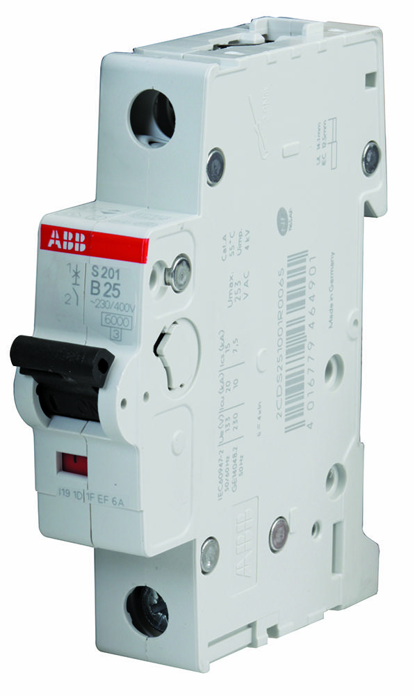 S201-B25 - Abb - Thermal Magnetic Circuit Breaker, Miniature, B Curve | element14 Korea