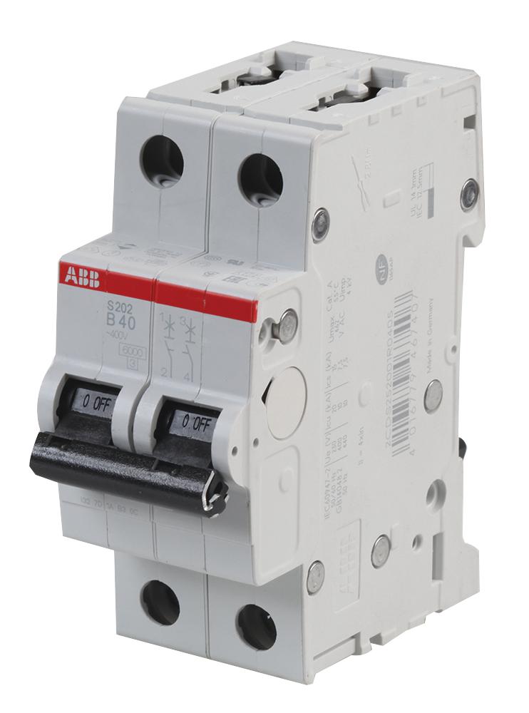 S202-B40 - Abb - Thermal Magnetic Circuit Breaker, Miniature, B Curve | element14 Korea