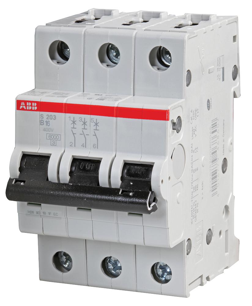 S203-B16 - Abb - Thermal Magnetic Circuit Breaker, Miniature, B Curve | element14 Korea