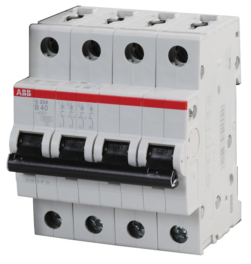 S204-B40 - Abb - Thermal Magnetic Circuit Breaker, Miniature, B Curve | element14 Korea