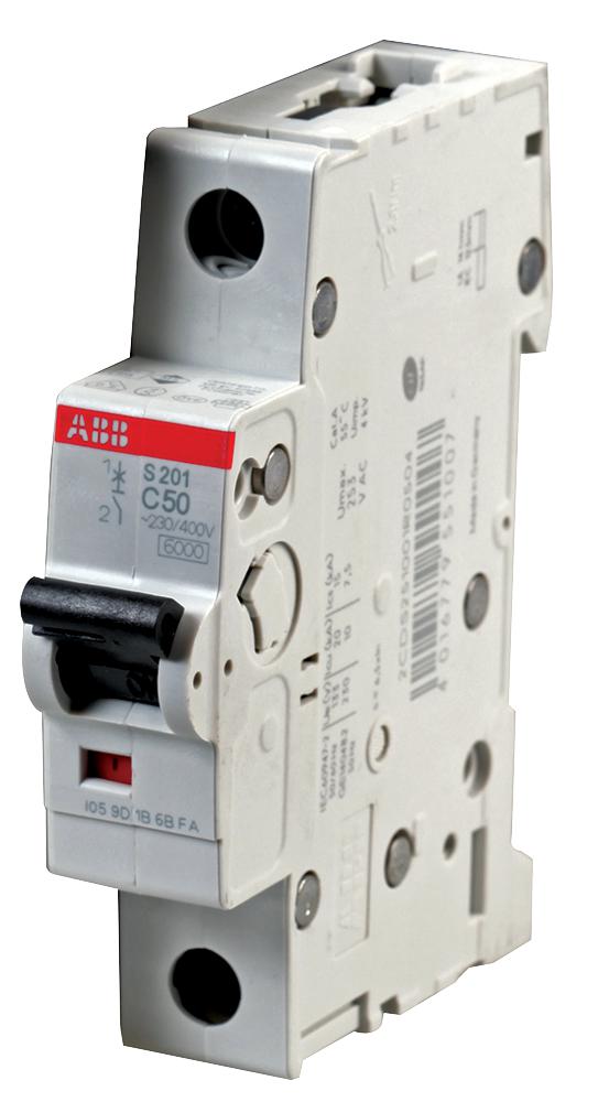 S201-C50 - Abb - Thermal Magnetic Circuit Breaker, Miniature, C Curve | element14 Korea
