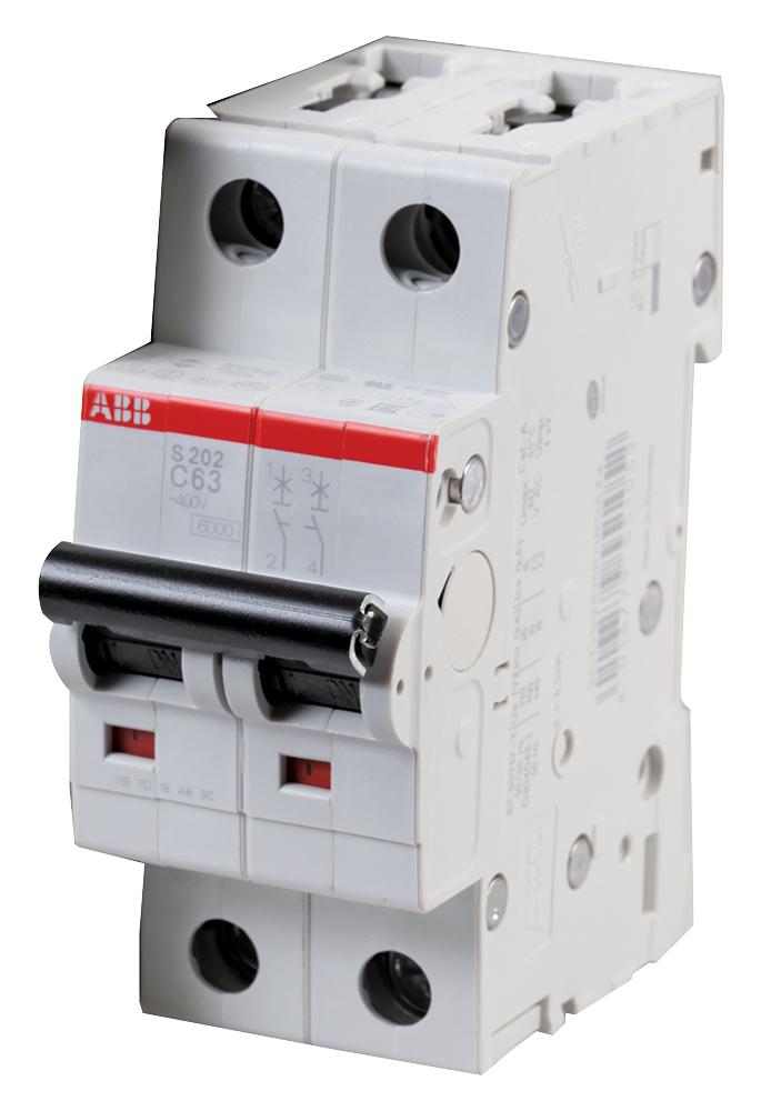 S202-C63 - Abb - Thermal Magnetic Circuit Breaker, Miniature, C Curve | element14 Korea