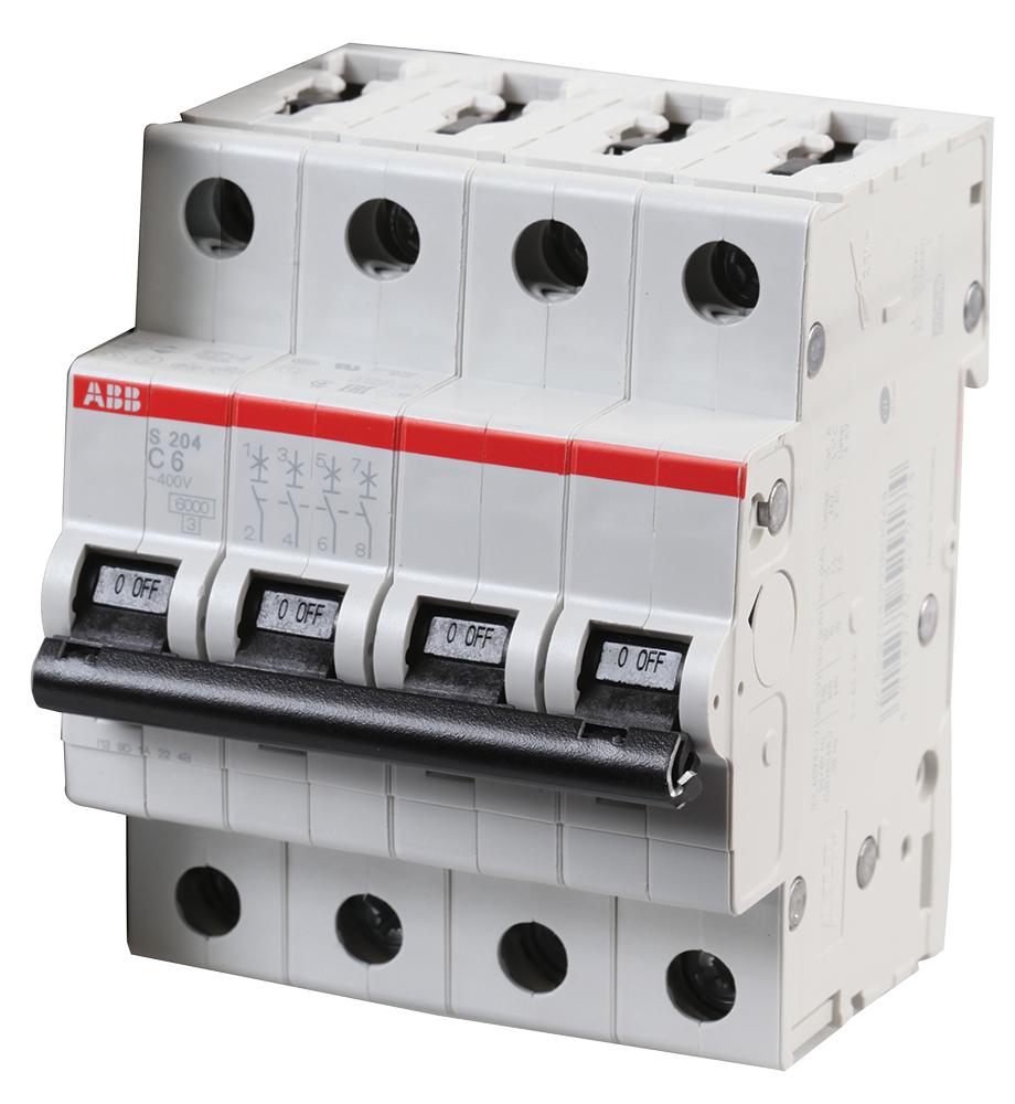 S204-C6 - Abb - Thermal Magnetic Circuit Breaker, Miniature, C Curve | element14 Korea