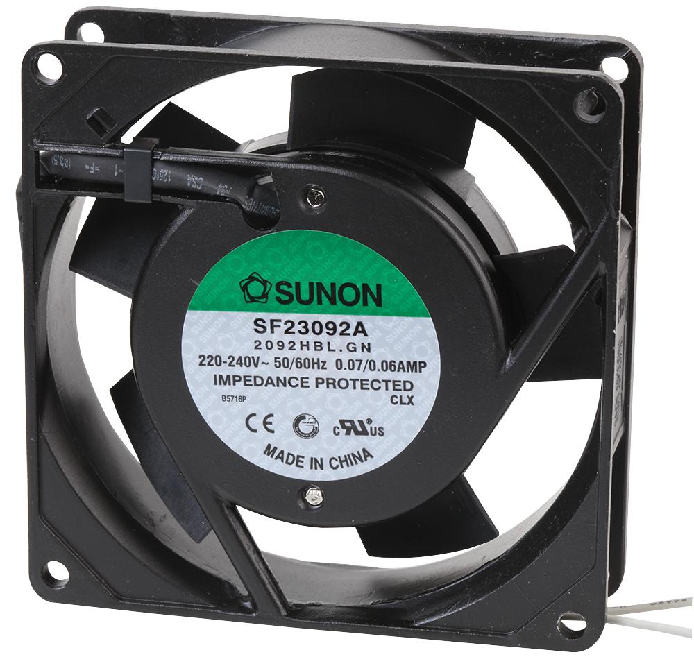 SF23092A/2092HBL.GN - Sunon - AC Axial Fan, 220V to 240V, Square ...