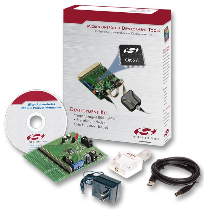 C8051F120DK - Silicon Labs - Development Kit, C8051F120 MCU, Built In Debug Capabilities ...