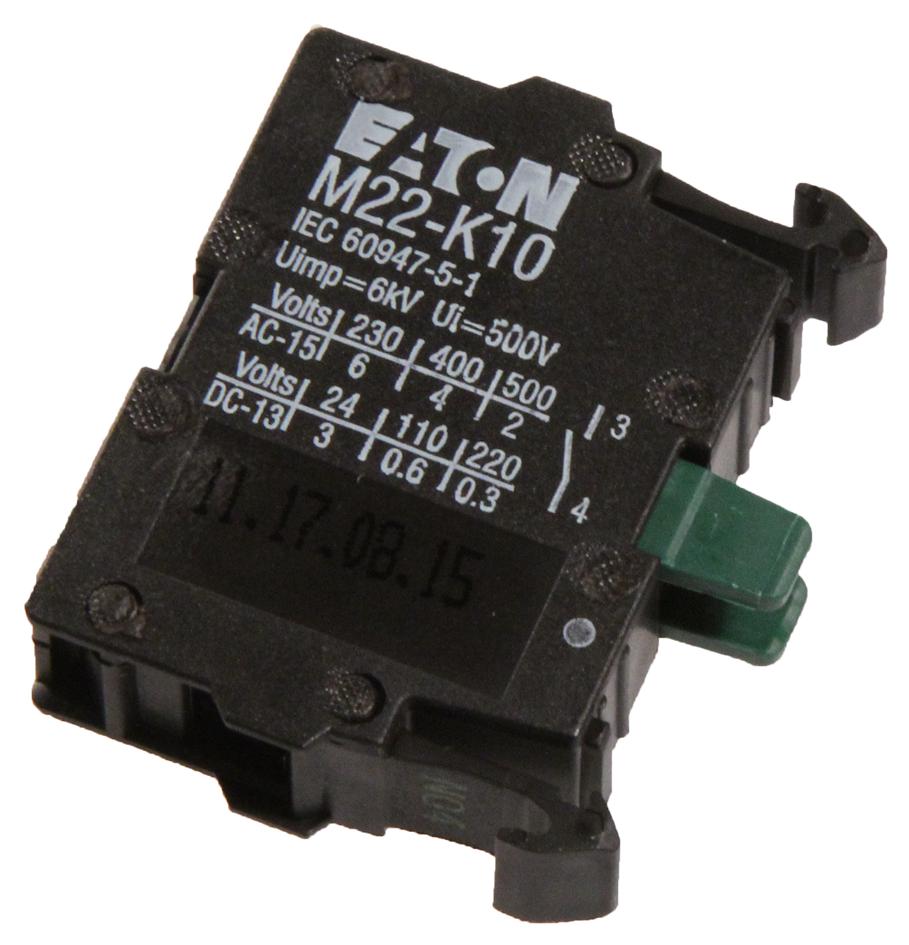 M22-K10. - Eaton Cutler Hammer - CONTACT BLOCK, 1NO, 4A | element14 Korea