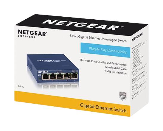 GS105NA - Netgear - ENET SW, UNMANAGED GBIT, RJ45X5 | element14 Korea