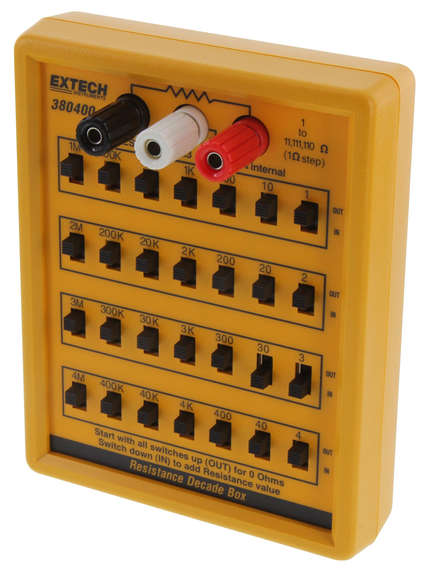 380400 - Extech Instruments - DECADE RESISTANCE BOX, 1 TO 11111110 OHM ...