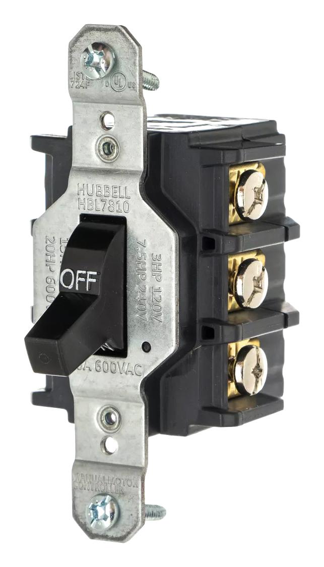 HBL7810 - Hubbell Wiring Devices - SWITCH DISCONNECTOR, 3 POLE, 30A ...