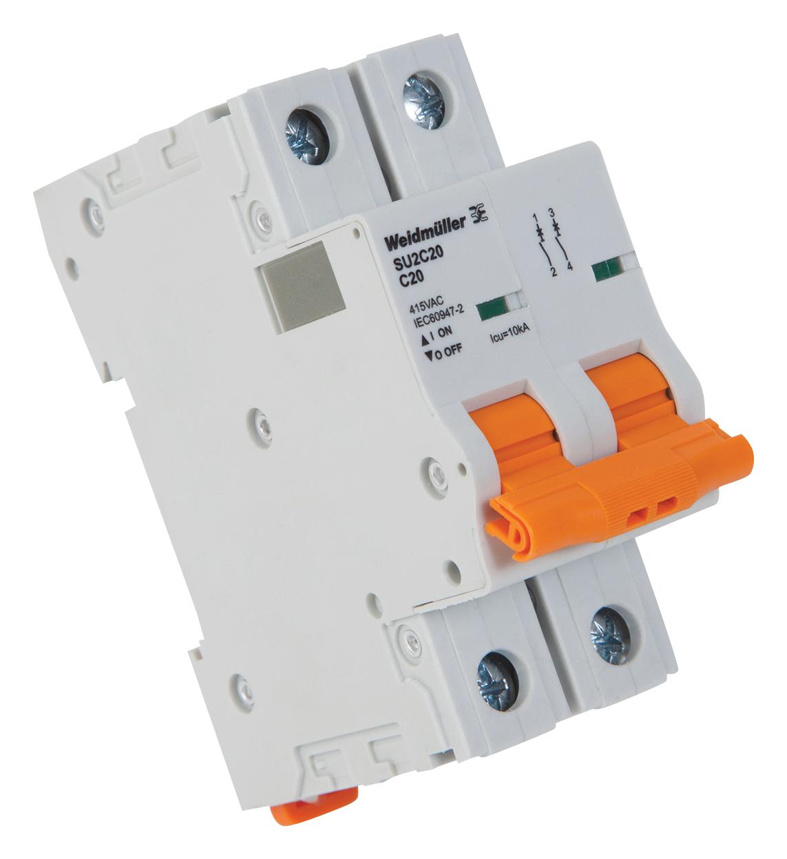 2480410000 - Weidmuller - SUPPLEMENTARY CKT BREAKER, 2 POLE, 30A | element14 Korea