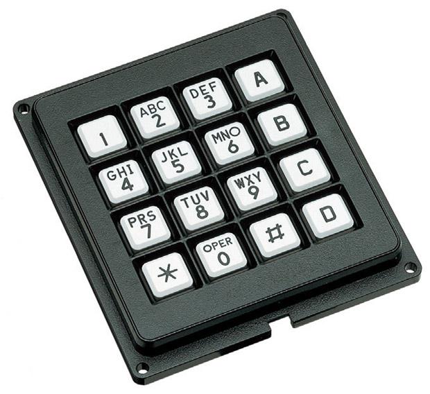 86BB2-001 - Grayhill - SWITCH KEYPAD 4X4 10mA 24V POLYCARBONATE ...