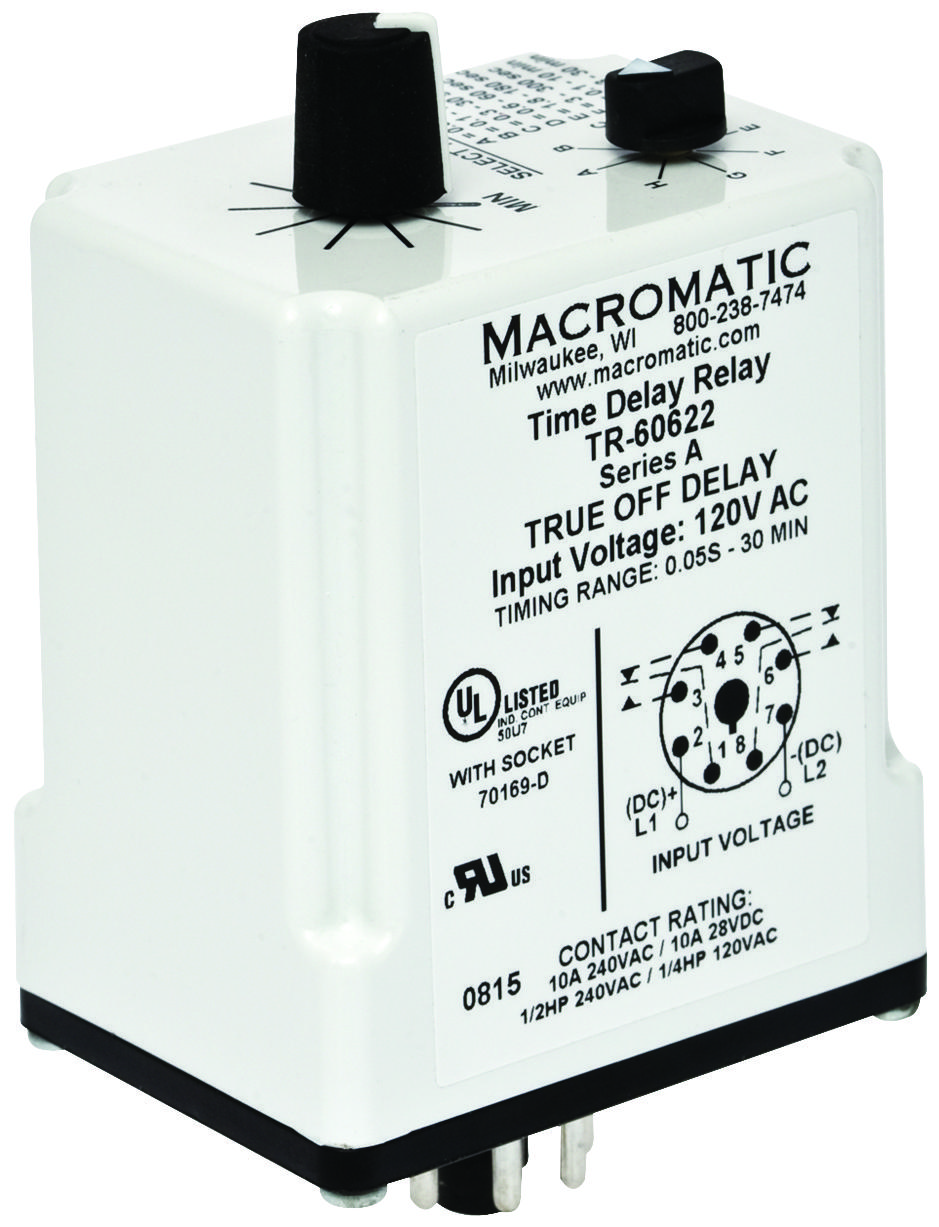TR-60622 - Macromatic Controls - TIME DELAY RELAY, DPDT, 30MIN ...