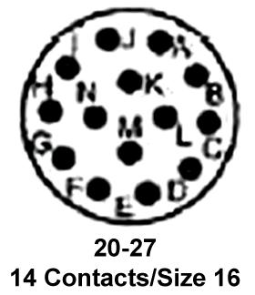 97-20-27P. - Amphenol Industrial - CIRCULAR INSERT, PIN, 14WAY ...