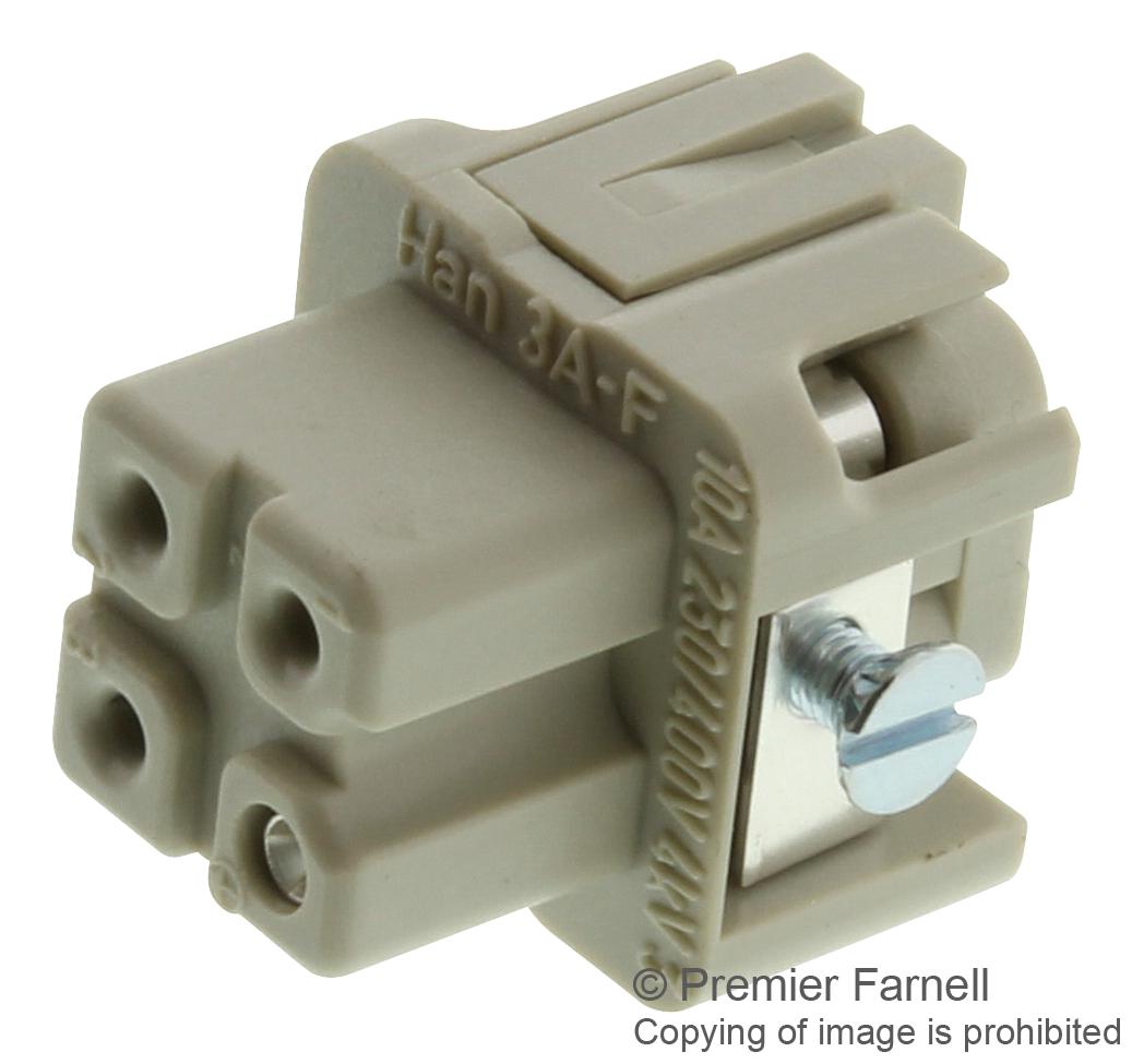 09200032711 - Harting - RECTANGULAR HAN INSERT FEMALE 3WAY SCREW | element14 Korea