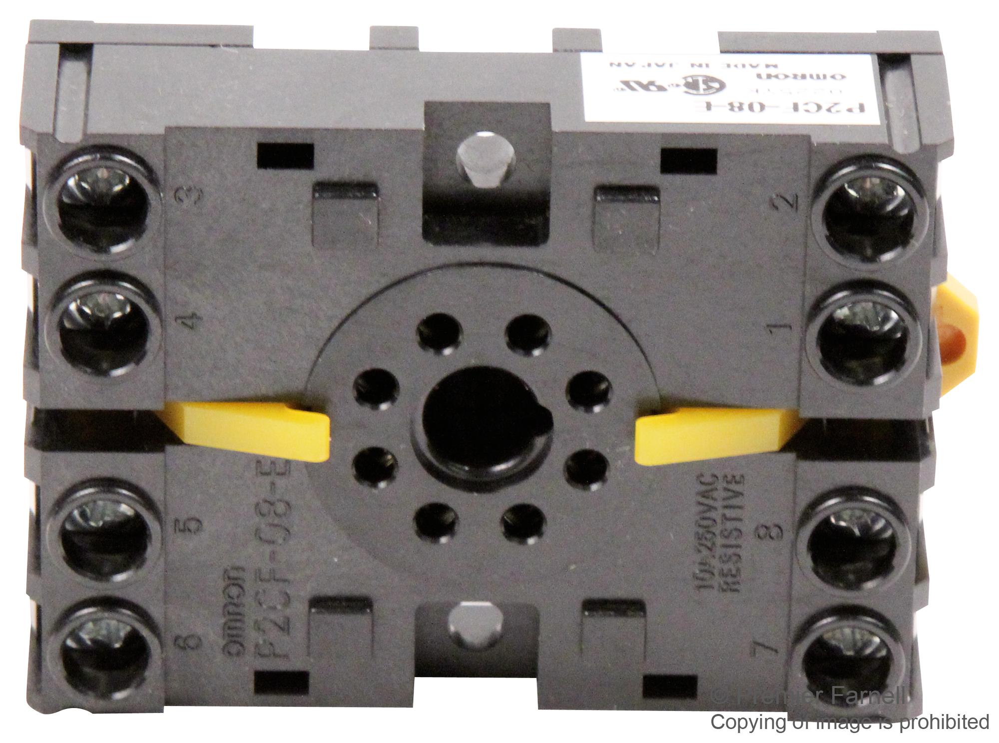 P2CF-08-E - Omron Industrial Automation - DIN RAIL RELAY SOCKET ...