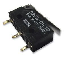D2SW-P2L1B BY OMZ OMRON ELECTRONIC COMPONENTS, Microswitch, Subminiature, Hinge Lever, SPDT, PC ...