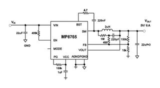 MP8765GQ-P - Monolithic Power Systems (mps) - DC-DC Switching Synchronous Buck Regulator, 5V-22V ...