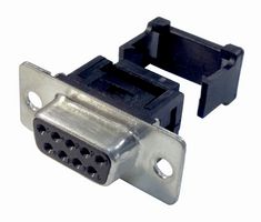 MP009828 MULTICOMP PRO, D Sub Connector, w/ Strain Relief, Standard, Receptacle, 9 Contacts, DE ...