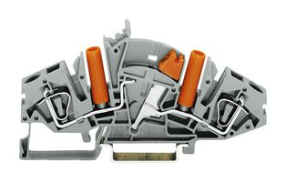 282-821 - Wago - DIN Rail Mount Terminal Block, 2 Ways, 24 AWG ...