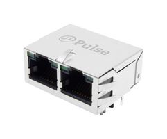 JXG0-0129NL PULSE ELECTRONICS, Modular Connector, RJ45 Jack, 1 x 2 (Ganged), 8P8C, Through Hole ...