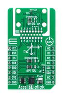 MIKROE-6410 MIKROELEKTRONIKA, Add-On Board, Accel 31 Click, BMA580, Triaxial Low-G Accelerometer ...